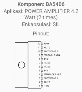 Skema Amplifier 20 Watt Stereo dengan IC BA5406 - Tutorial, Elektronika ...